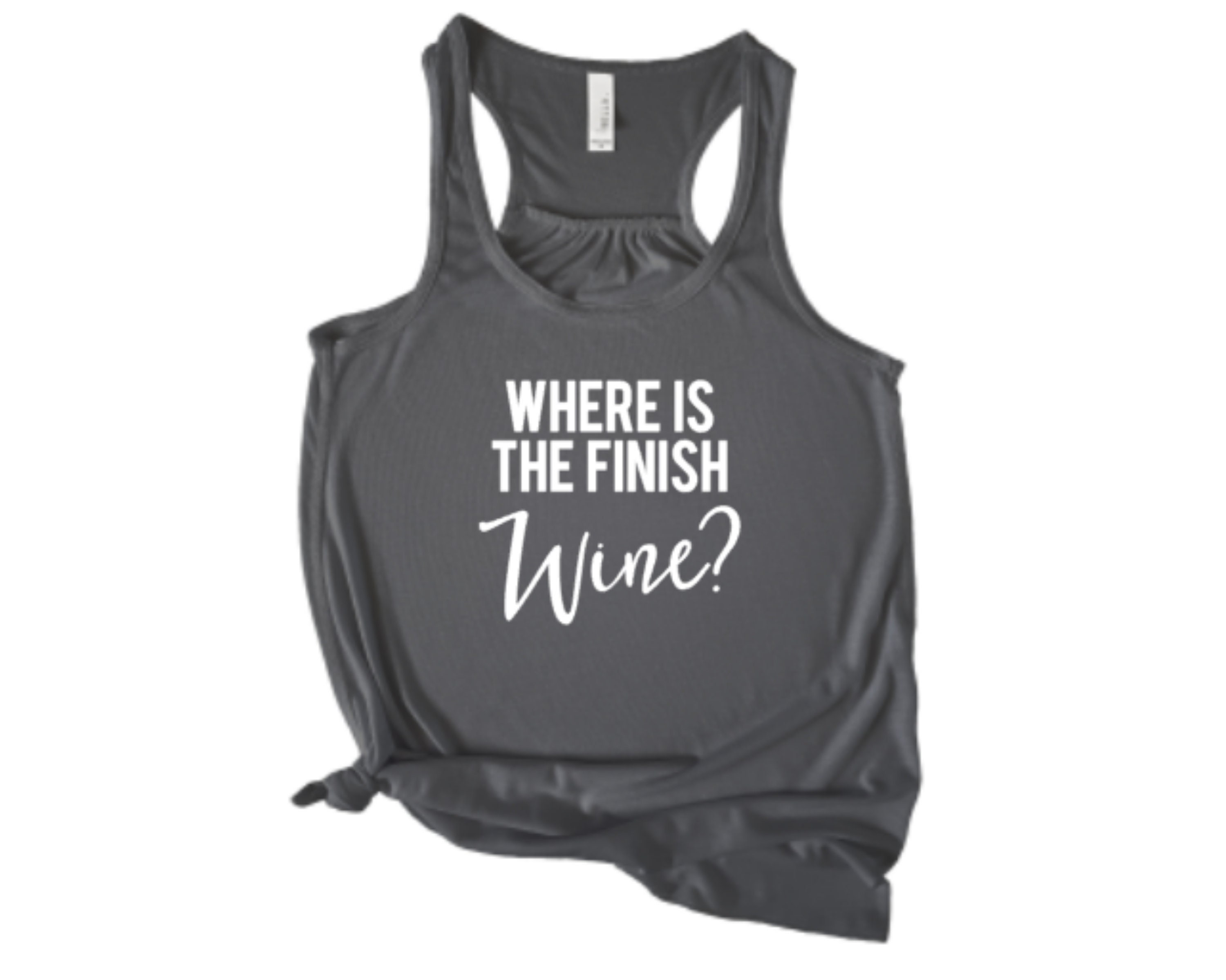Where is the Finish Wine Funny Running Tank Tops With - Etsy