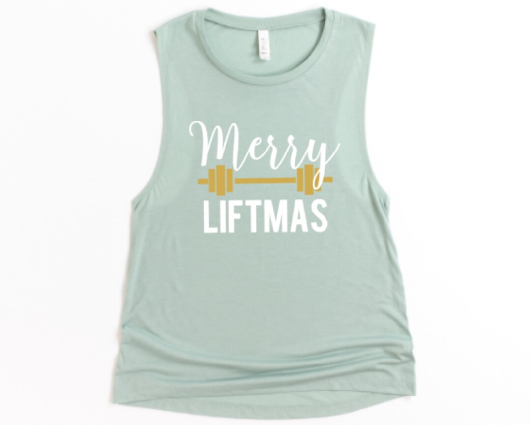 Merry Liftmas - Women's Christmas Muscle Tank - Workout Tanks for Women ...