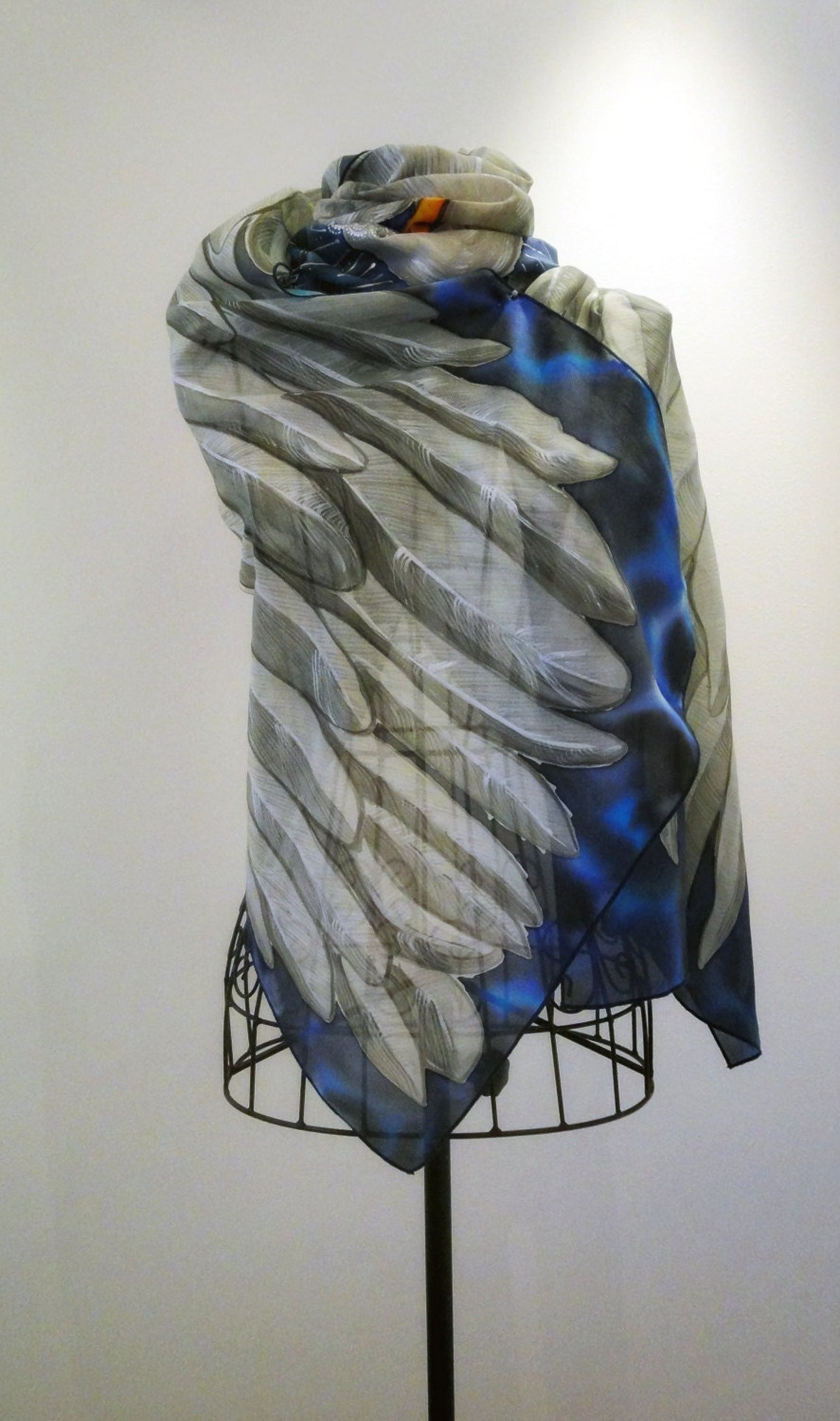 Hand Painted Silk Scarf the Swan Queen Swan Silk Scarf-bird Scarves ...