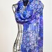 Hand Painted Silk Scarf "dancing Snowflakes in the Night Sky"- Deep ...
