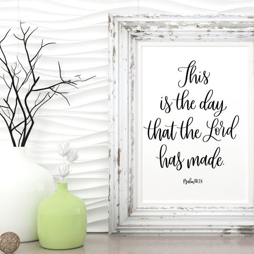 Psalm 118:24 Printable This is the Day Print Watercolor - Etsy