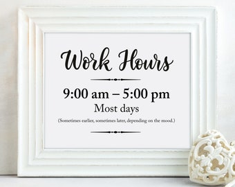 Office Work Sign - Etsy