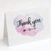 Thank You Card PRINTABLE, Blank Card, Pink Watercolor Card, Arrow Note ...