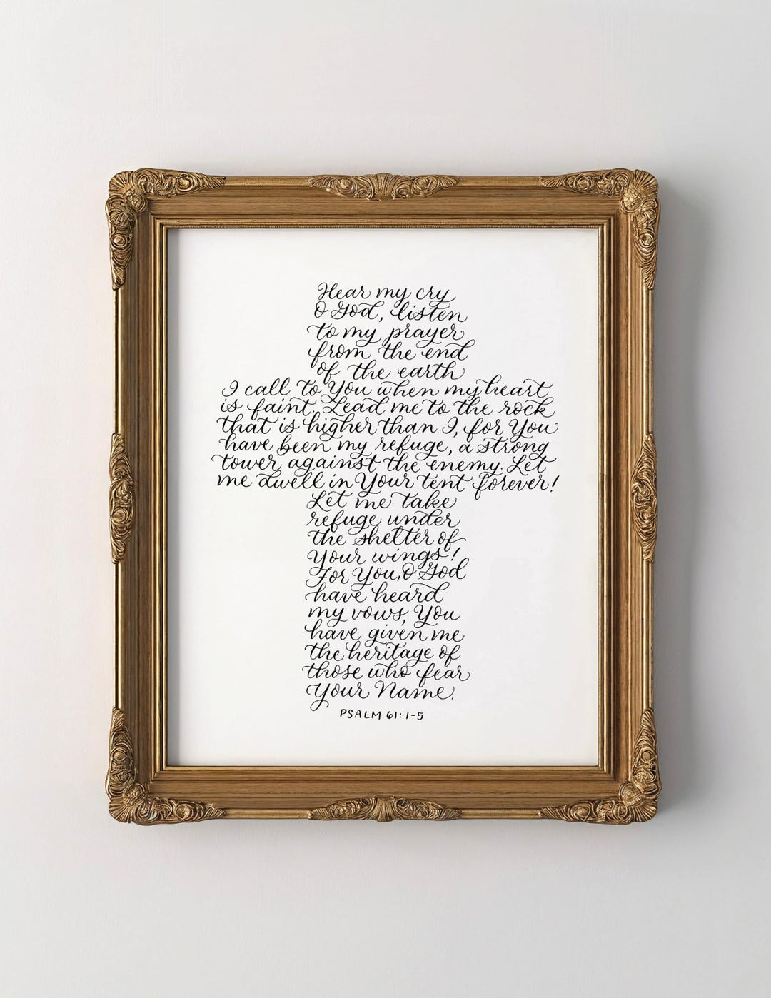 Word of God Print, Bible Verse Artwork, Calligraphy Cross Shaped Print ...