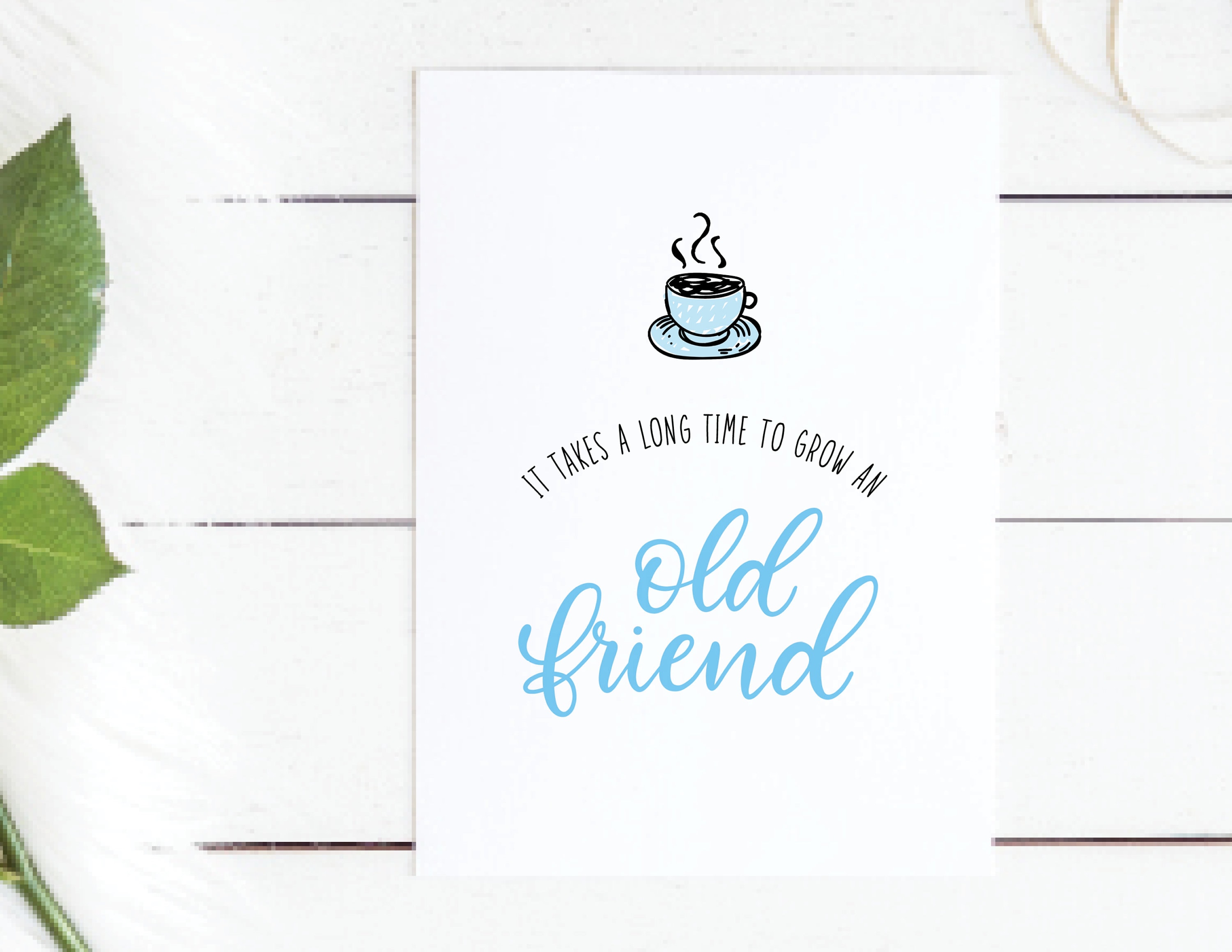 Old Friend Card, Greeting Card, Blank Friendship Card, Stationery for ...