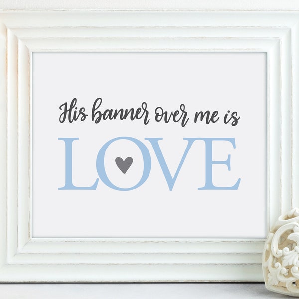 His Banner Over Me - Etsy