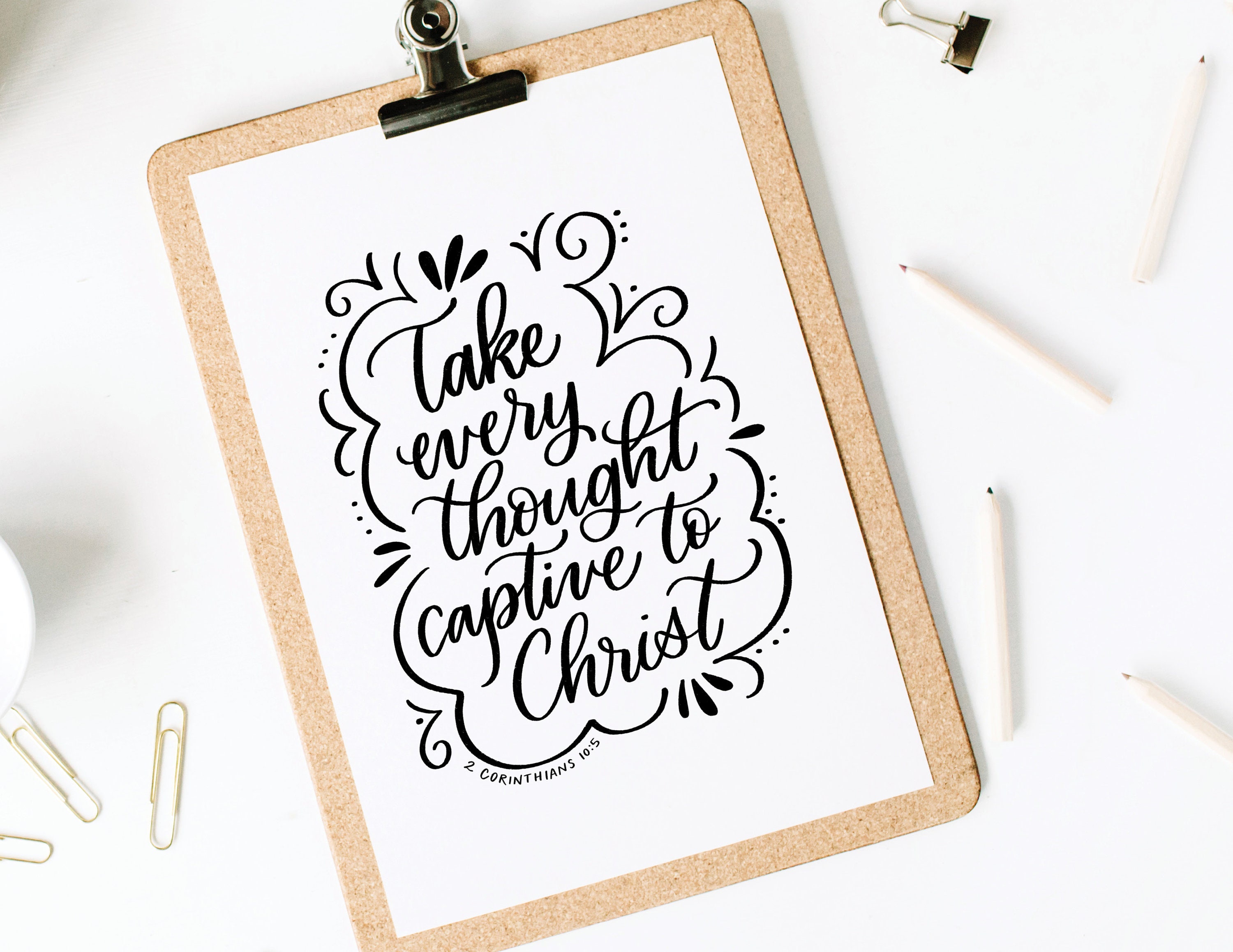 Buy Take Every Thought Captive to Christ Print, 2 Corinthians 10:5 ...