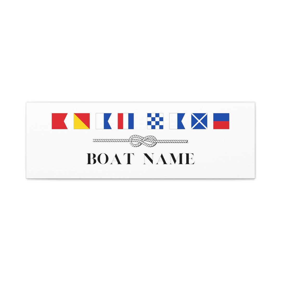 Personalized Nautical Flag Sign, Nautical Boat Name Sign, Nautical Last ...