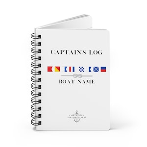 Personalized Captain's Log, Ships Log, Custom Boat Name Log, Gift for ...