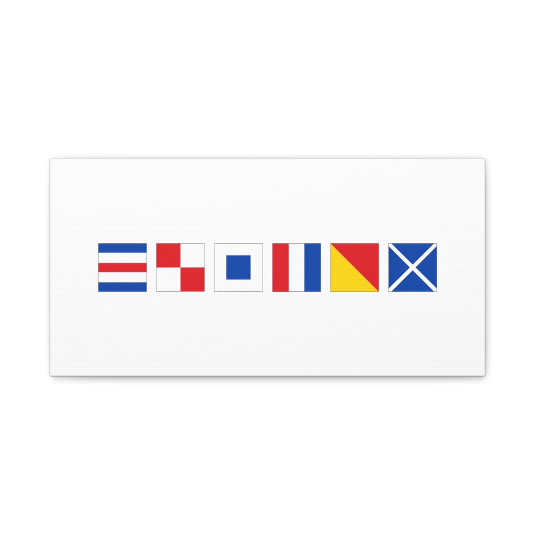 Personalized Nautical Flag Sign, Nautical Boat Name Sign, Nautical Last ...