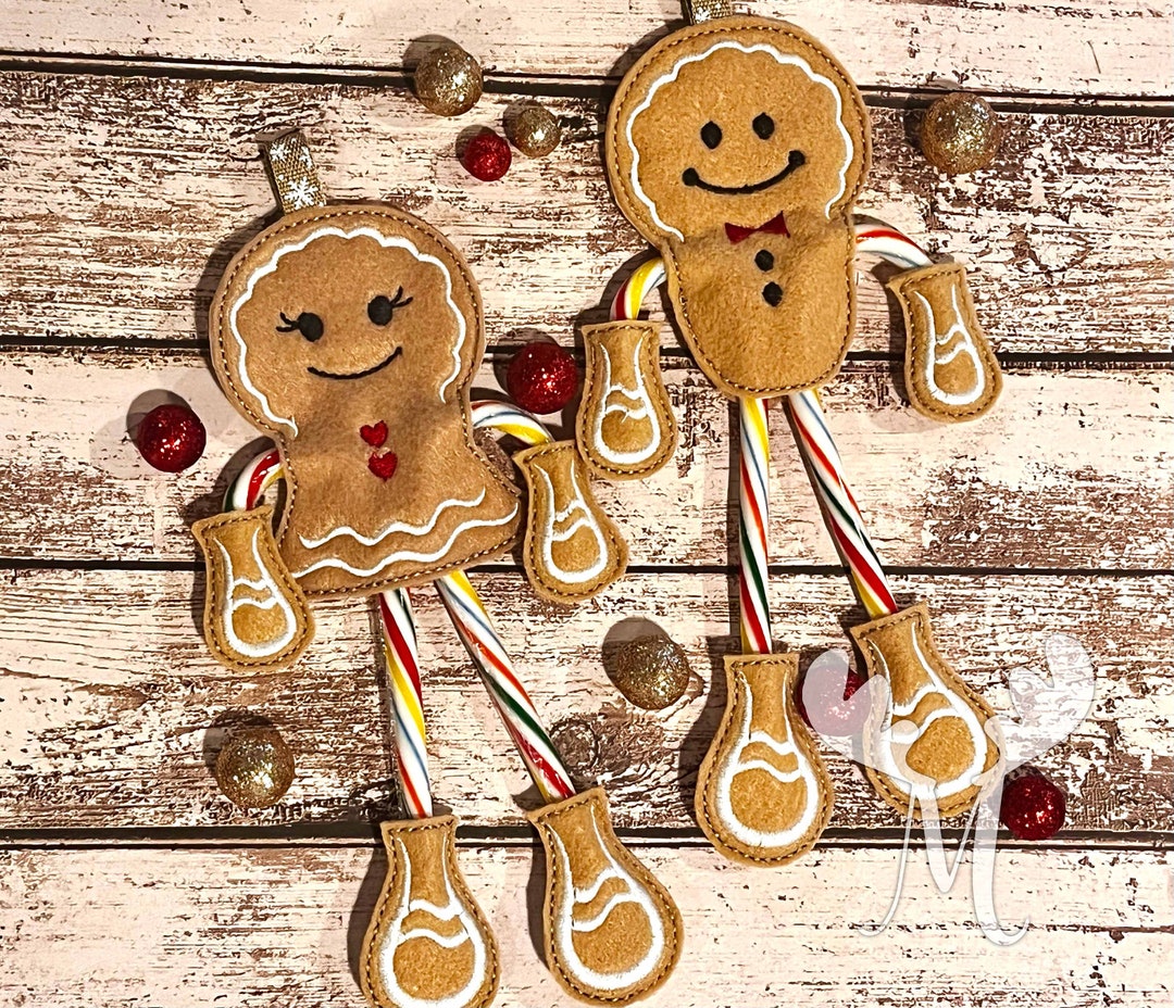 Gingerbread Candy Cane Holder Ornament - Etsy