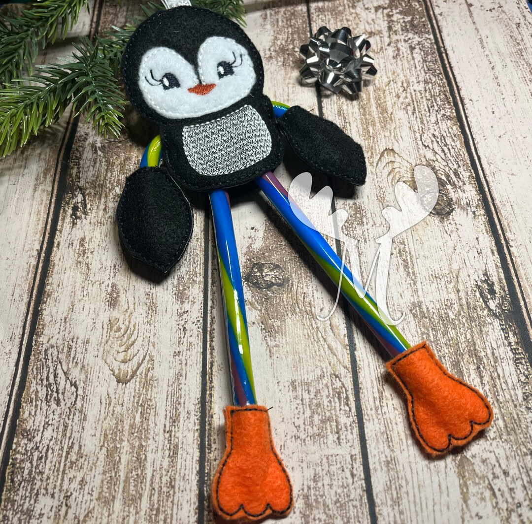 Penguin Candy Cane Holder Ornament - Etsy