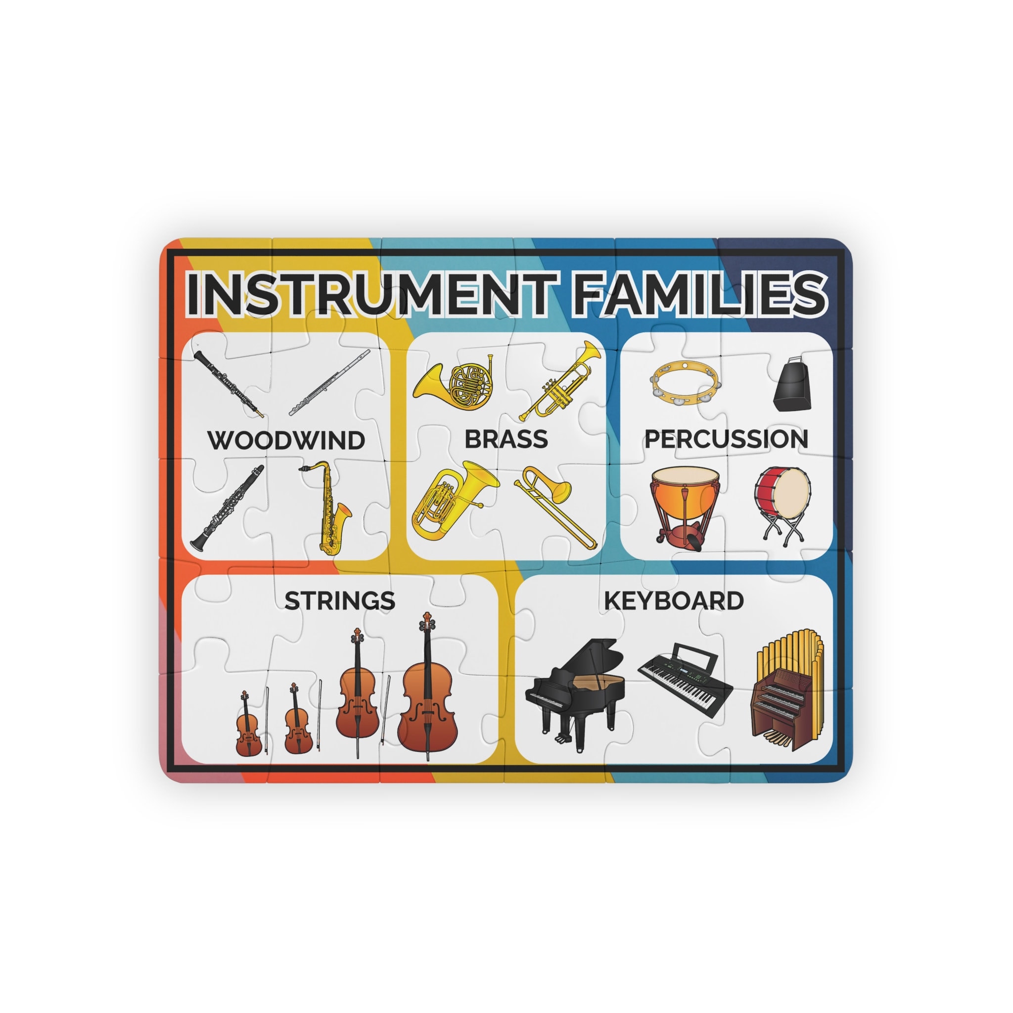 Instrument Families Jigsaw Puzzle for Kids – Elementary Music Centers ...