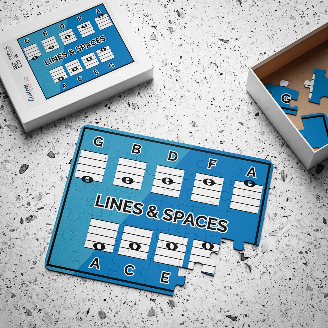 Bass Clef Music Puzzle – Learn Lines & Spaces, Elementary Music - Etsy