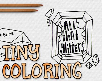DIY Mini Zine Coloring Book - Cake Faces - Coloring Book - Printable - Etsy