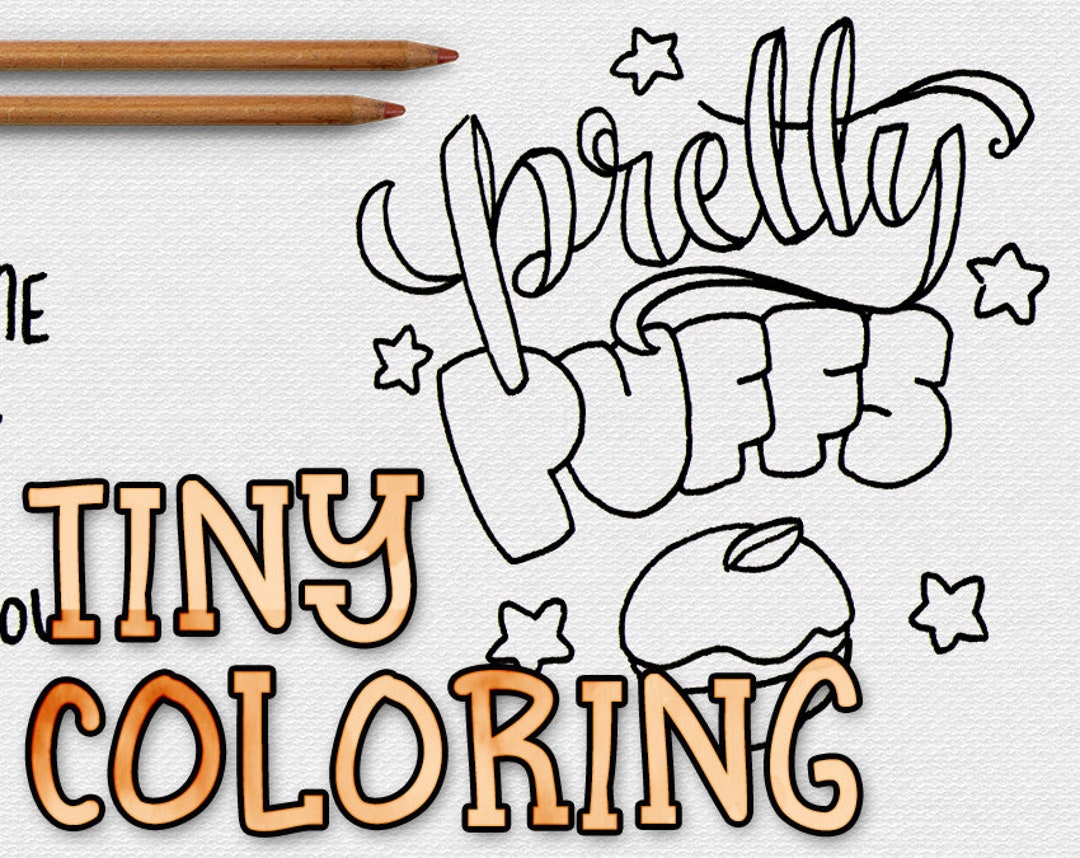 DIY Mini Zine Coloring Book - Pretty Puffs - Coloring Book - Printable ...