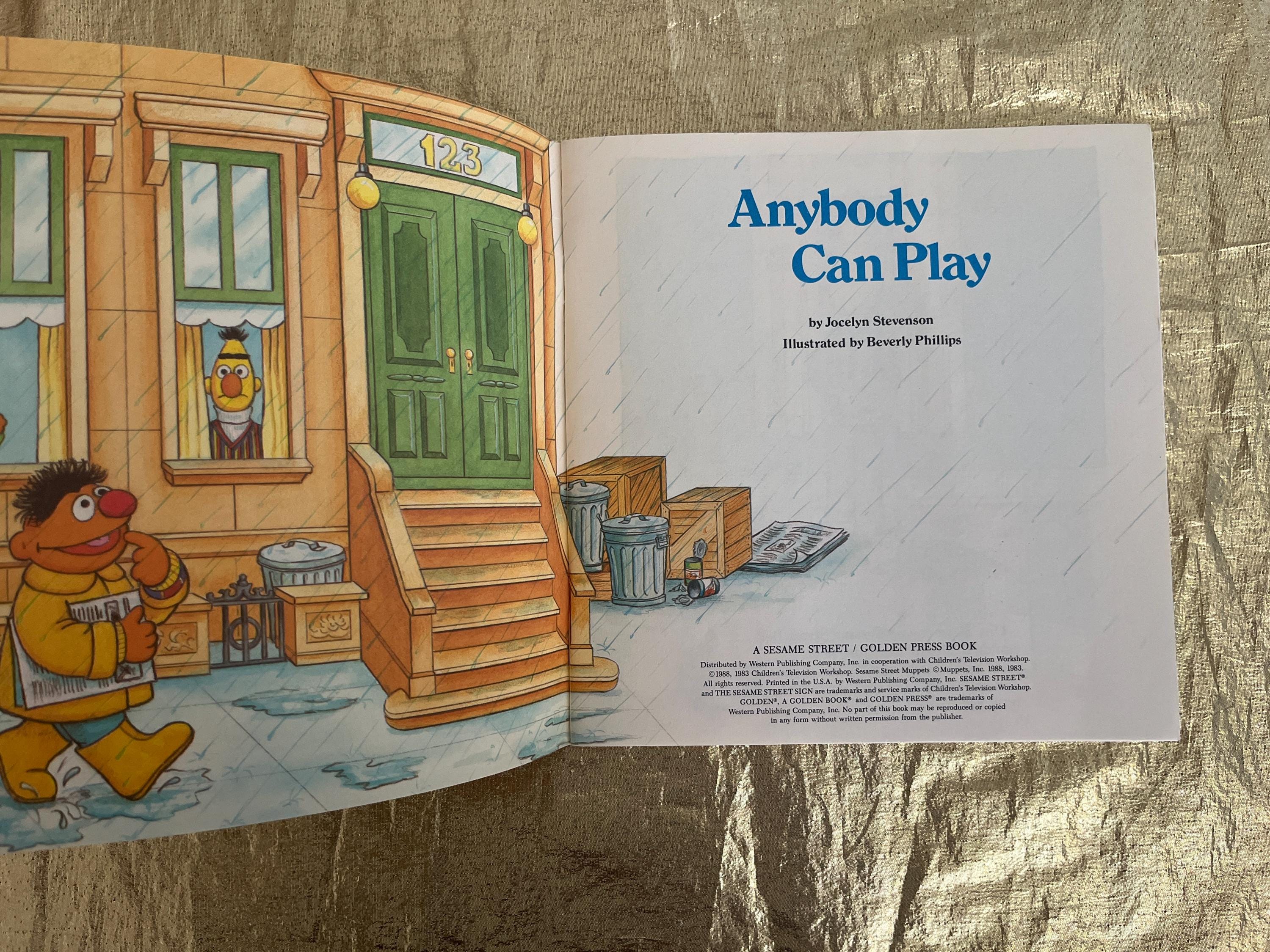 Vintage Sesame Street Anybody Can Play Bert and Ernie Children's Book ...