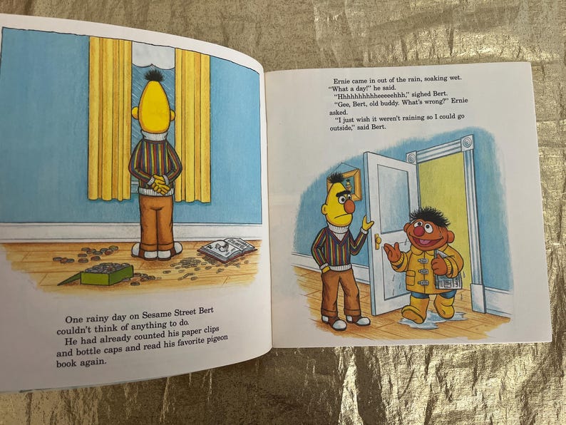 Vintage Sesame Street Anybody Can Play Bert and Ernie Children's Book ...