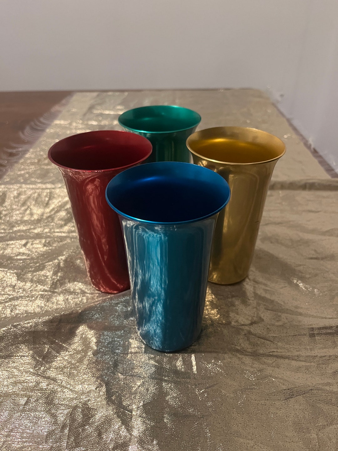 Set of 4 Vintage Colorful Multi Colored Mid Century Modern Color Craft ...