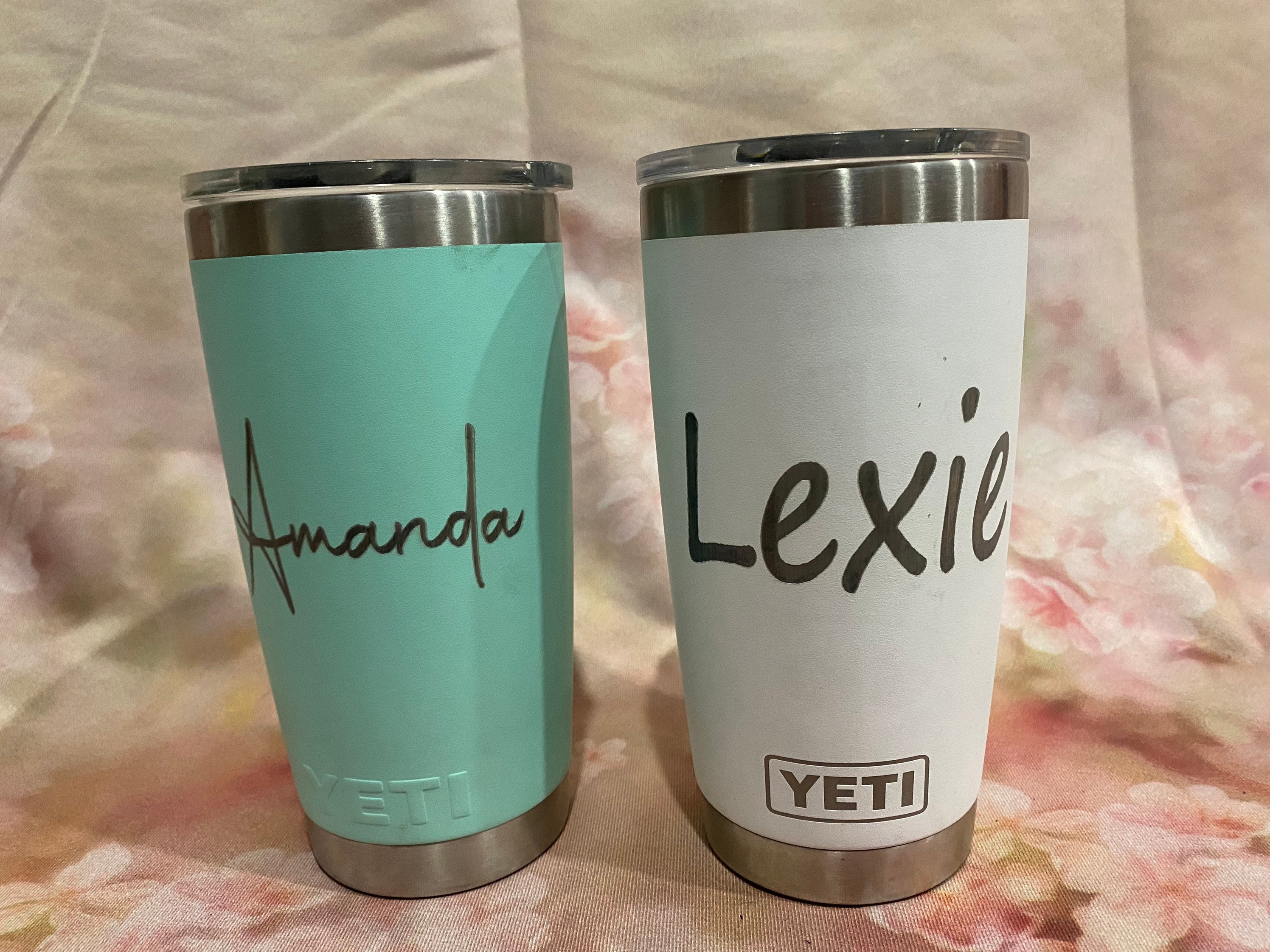 Tumbler Yeti Cup 20 Oz Engraved Any Name Or Design Etsy