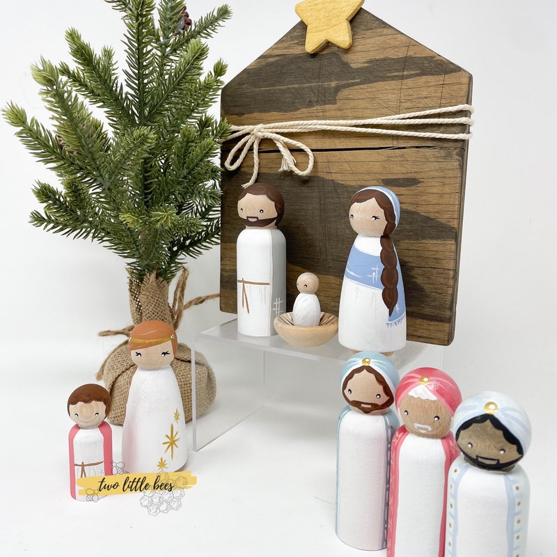 Nativity Peg Dolls - Etsy