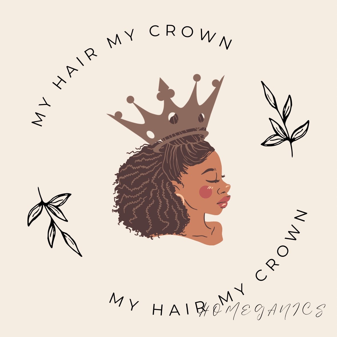 My Hair My Crown, Single Sticker, Digital Instant Sticker/ Art Download ...