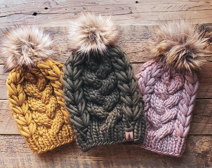 Gingerbread Hat Pattern pdf Cabled Hat Pattern - Etsy