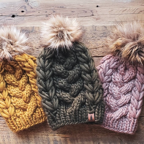 THE EVERWEAVE BEANIE Knitting Pattern Knit Hat Pattern Super - Etsy