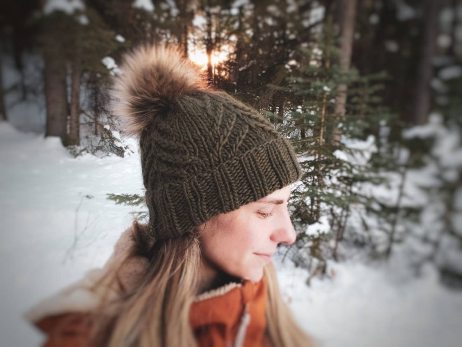 Knitting PATTERN // Into the Pines Hat // Pine Tree Hat // - Etsy