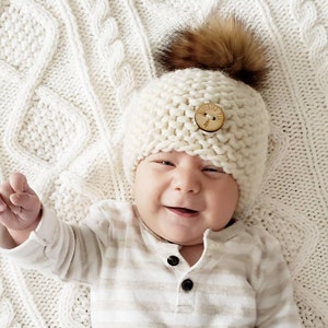 KNITTING PATTERN// Little Ridges Beanie Pattern // Chunky Knit Hat ...