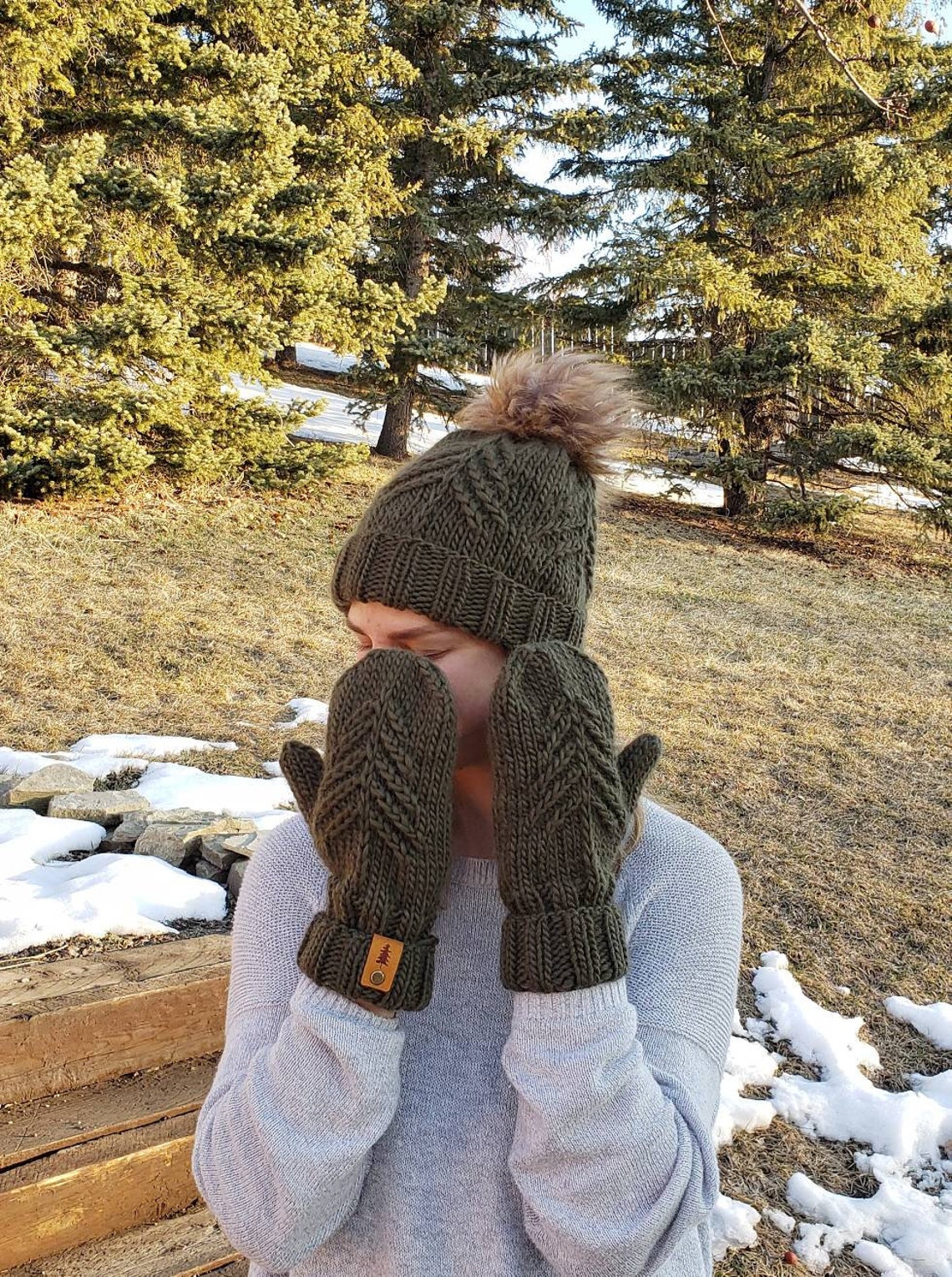 Knitting PATTERN // Into the Pines Hat // Pine Tree Hat // - Etsy