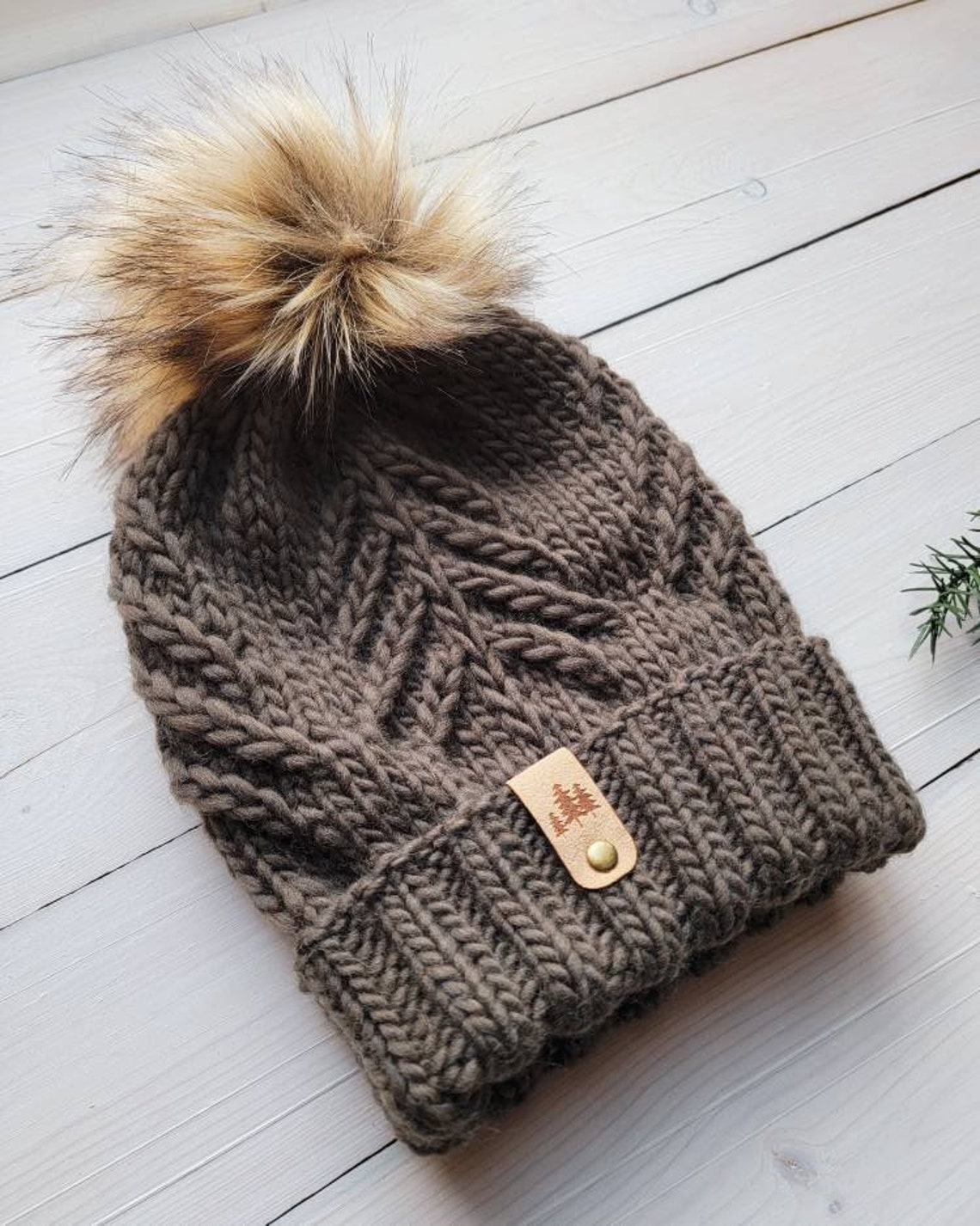 Knitting PATTERN // Into the Pines Hat // Pine Tree Hat // - Etsy