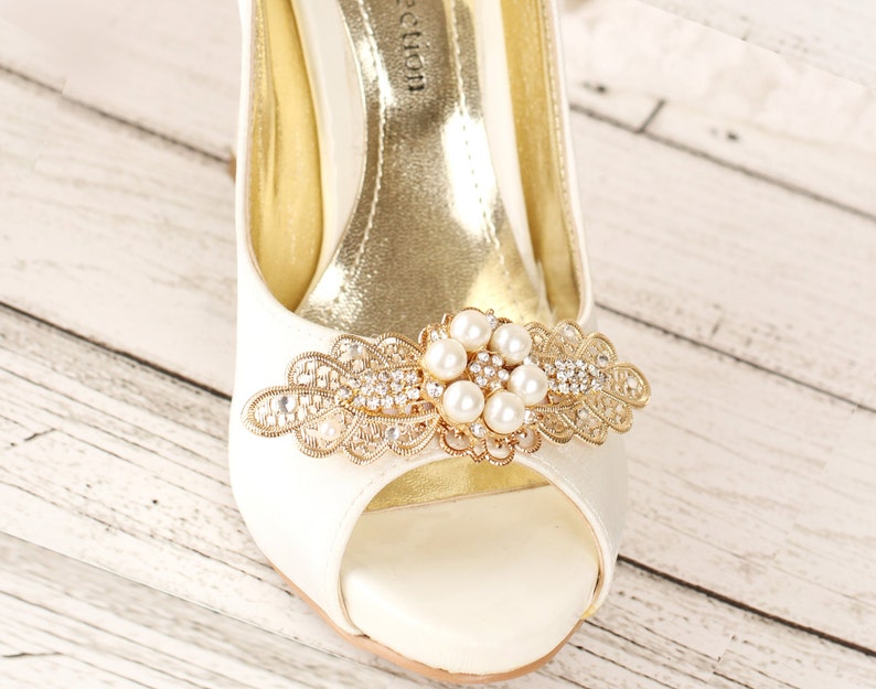 Rhinestone Shoe Clips Shoe Clips Crystal Shoe Clips Bridal - Etsy