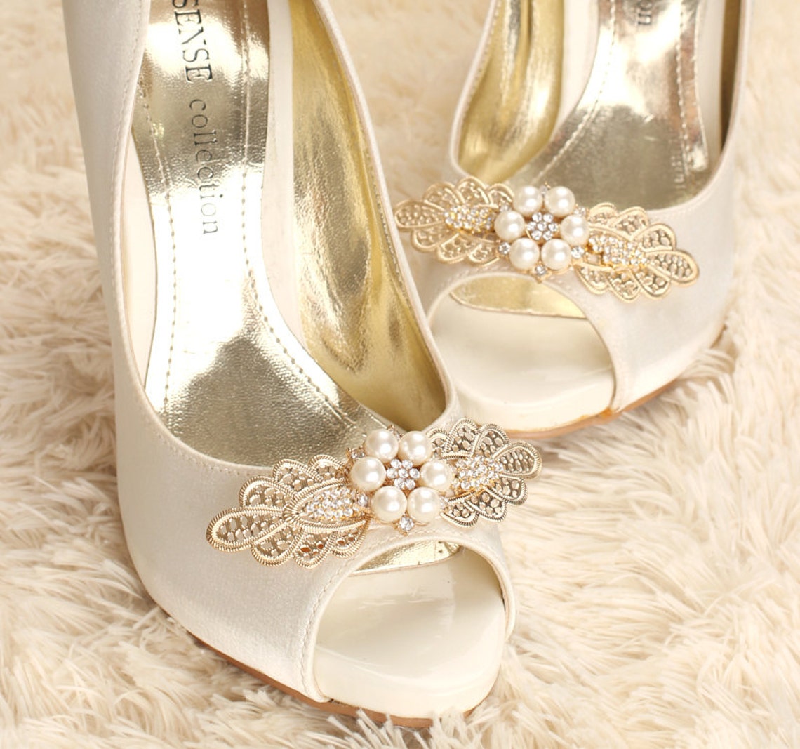 Rhinestone Shoe Clips Shoe Clips Crystal Shoe Clips Bridal - Etsy