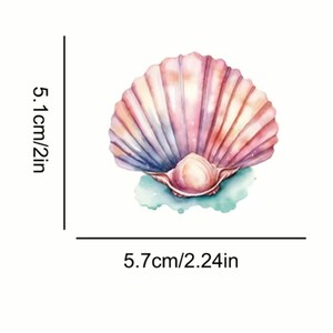 50 Dreamy Shell Stickers in Soft Pastels, High Quality Decal Craft ...