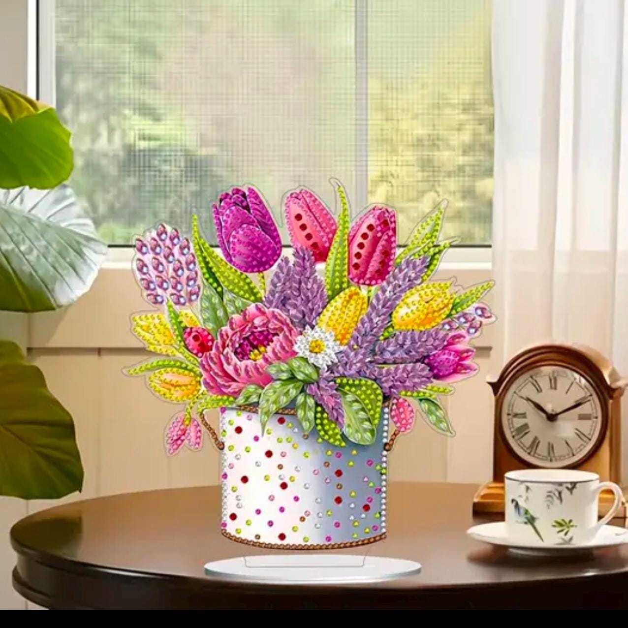 DIY Vibrant Spring Flower Bouquet Diamond Painting Kit - Table Decor - Etsy