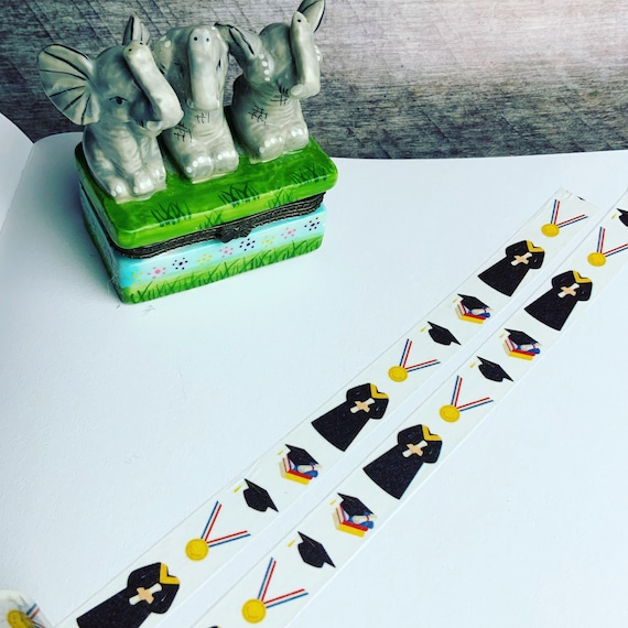 Graduation Caps Gowns Diplomas Washi Tape Sample Lengths - Etsy