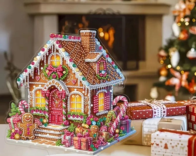 Candy Lane Cottage – Single-sided DIY Diamond Painting Holiday Kit With ...