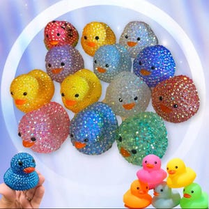DIY Sparkly Rubber Ducky Kit – Custom Color Rhinestones (40+ Choices ...