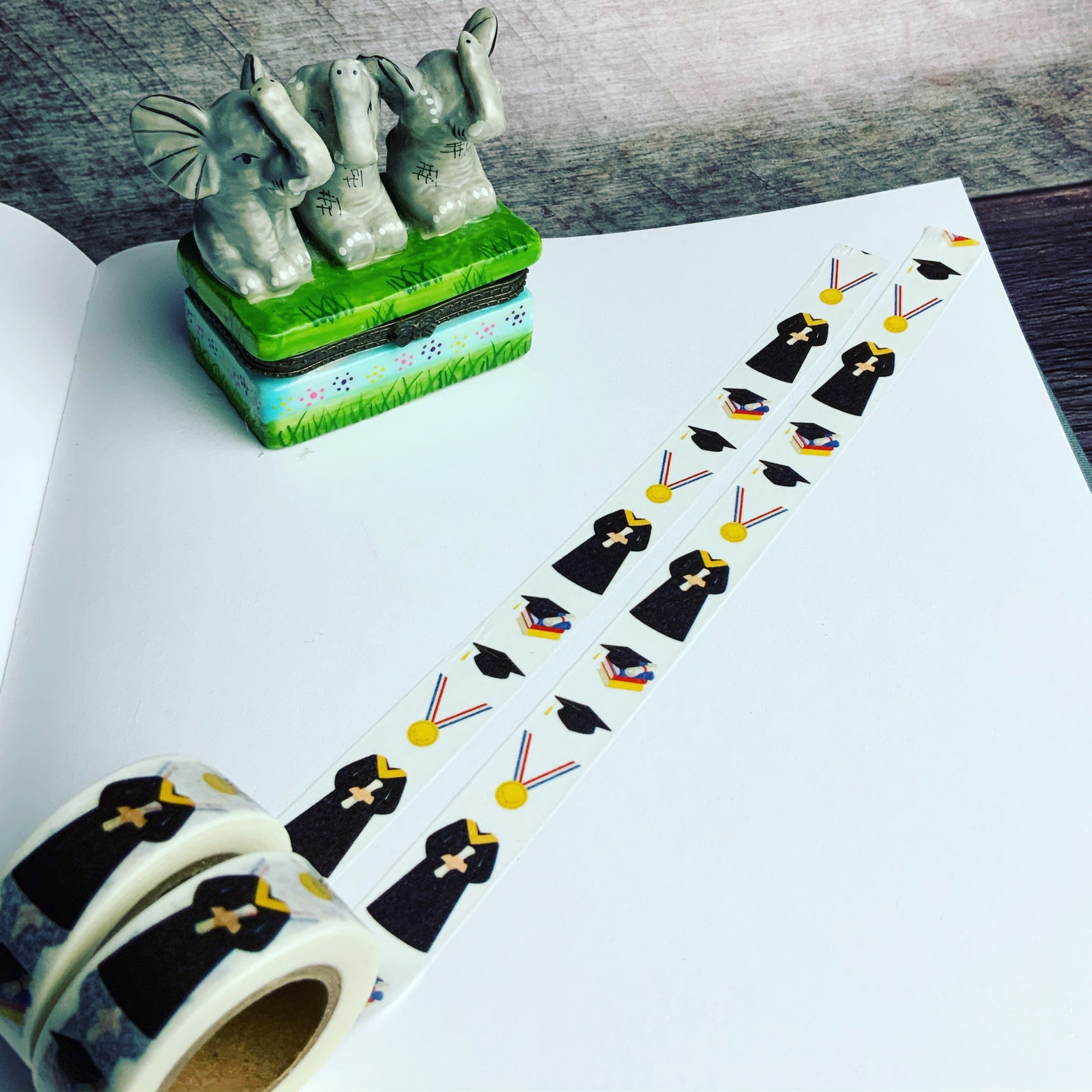 Graduation Caps Gowns Diplomas Washi Tape Sample Lengths | Etsy