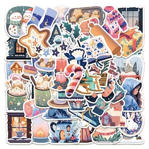 Flash Sale: 50 Cozy Winter Stickers With Winter Cabins & Holiday Cheer ...