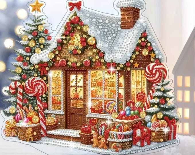 Christmas Candy Shop DIY Diamond Painting Kit – Single-sided 3D Table ...