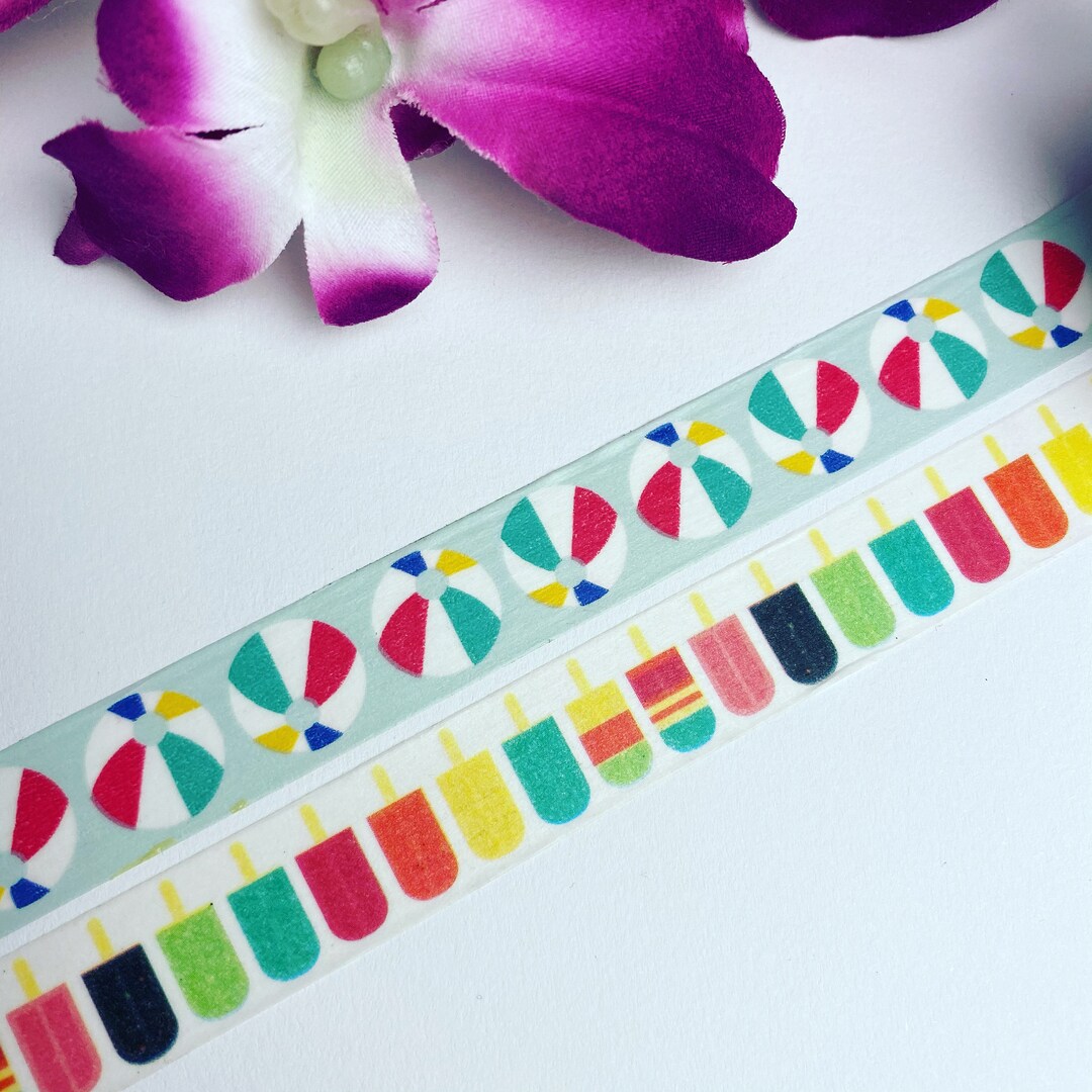 Beach Balls and Popsicles for A Summer Party, Echo Park Washi Tape ...