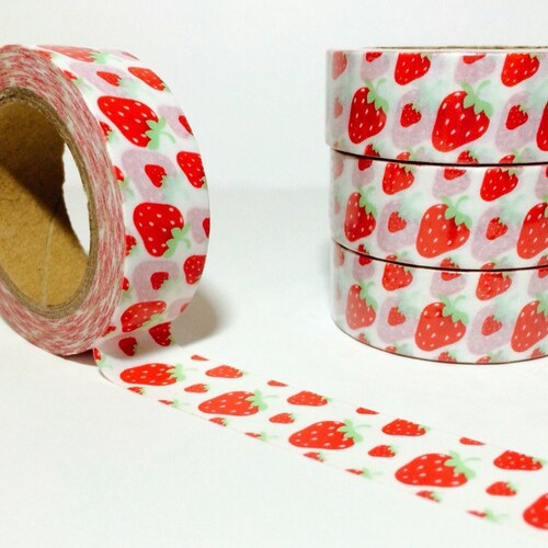 Strawberry Washi Tape | Etsy