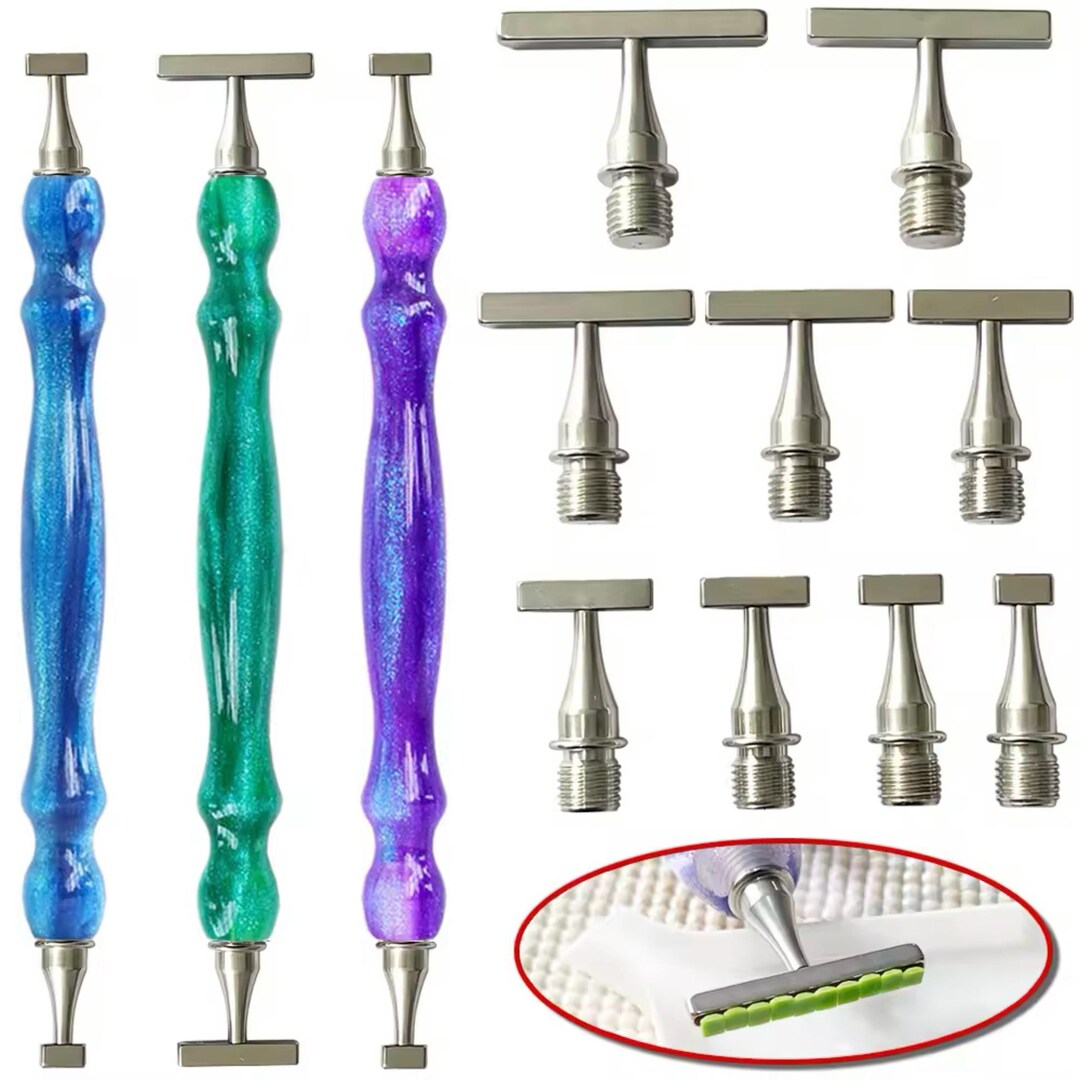 New Set for Square Drills - 13 Piece Diamond Painting Pen – 10 Silver ...