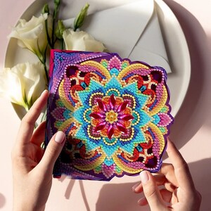 Create 8 Stunning Mandela Greeting Cards, DIY Diamond Painting Kit ...