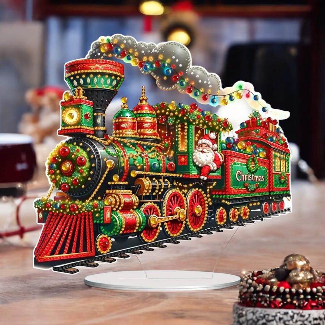 Christmas Train With Santa DIY Kit - 3D Table Decoration Diamond ...
