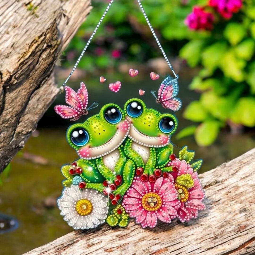 DIY Tree Frogs Sun Catcher or Tabletop – Single-sided Diamond Painting ...