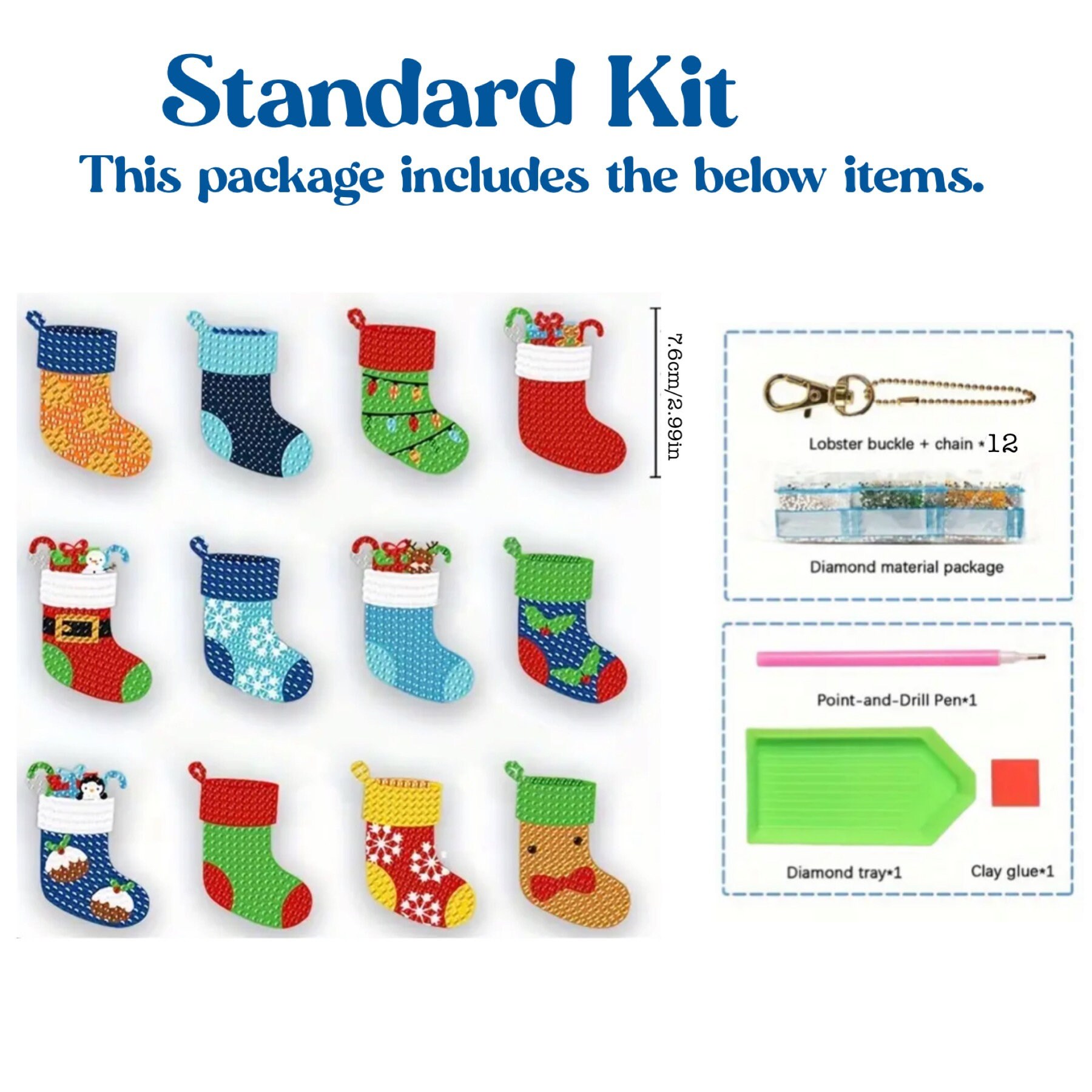 Make 12 Double Sided Christmas Stocking Ornaments With This Diamond ...