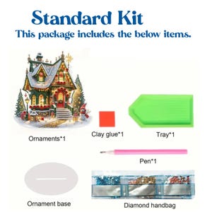 Christmas House DIY Kit With 3D Table Decoration Diamond Painting ...